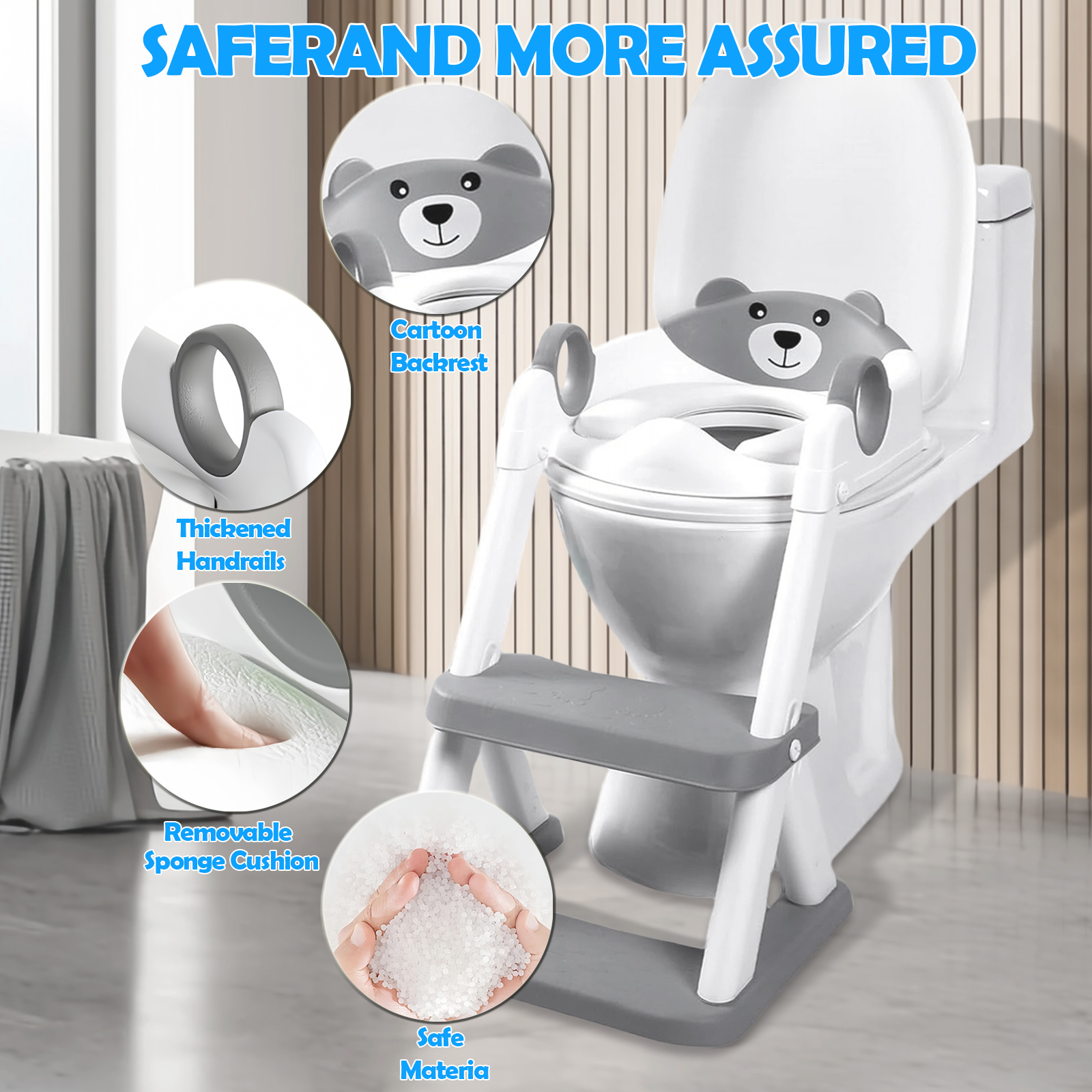 Potty Training Seat, Upgrade Triangular Stabilized Base 2 in 1 Toddler ...